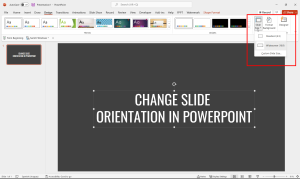How To Change Slide Orientation in PowerPoint