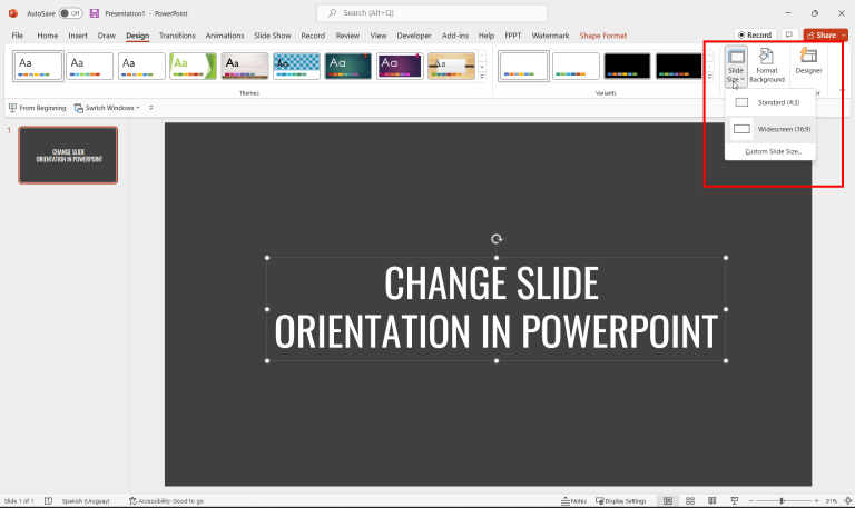 How To Change Slide Orientation in PowerPoint