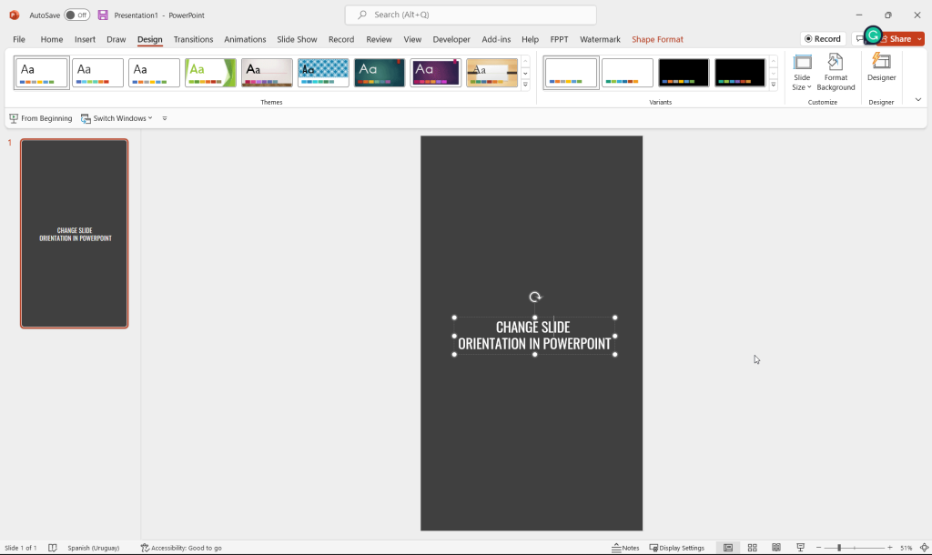 How To Change Slide Orientation in PowerPoint
