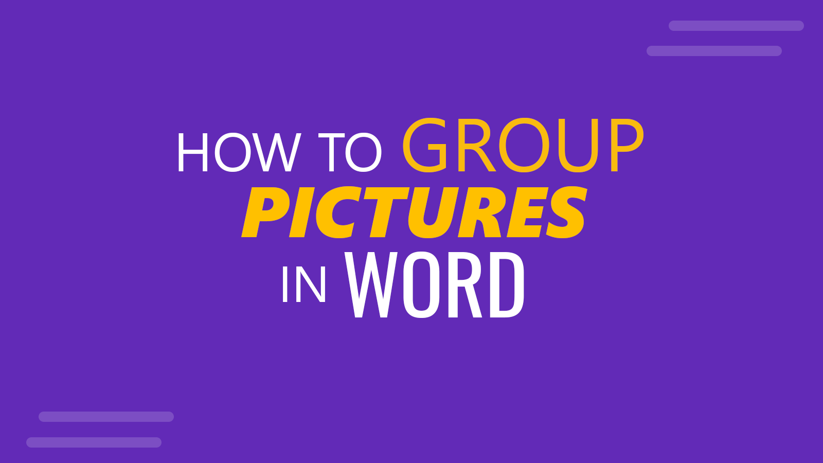 How to Group Pictures in Word (Step by Step)