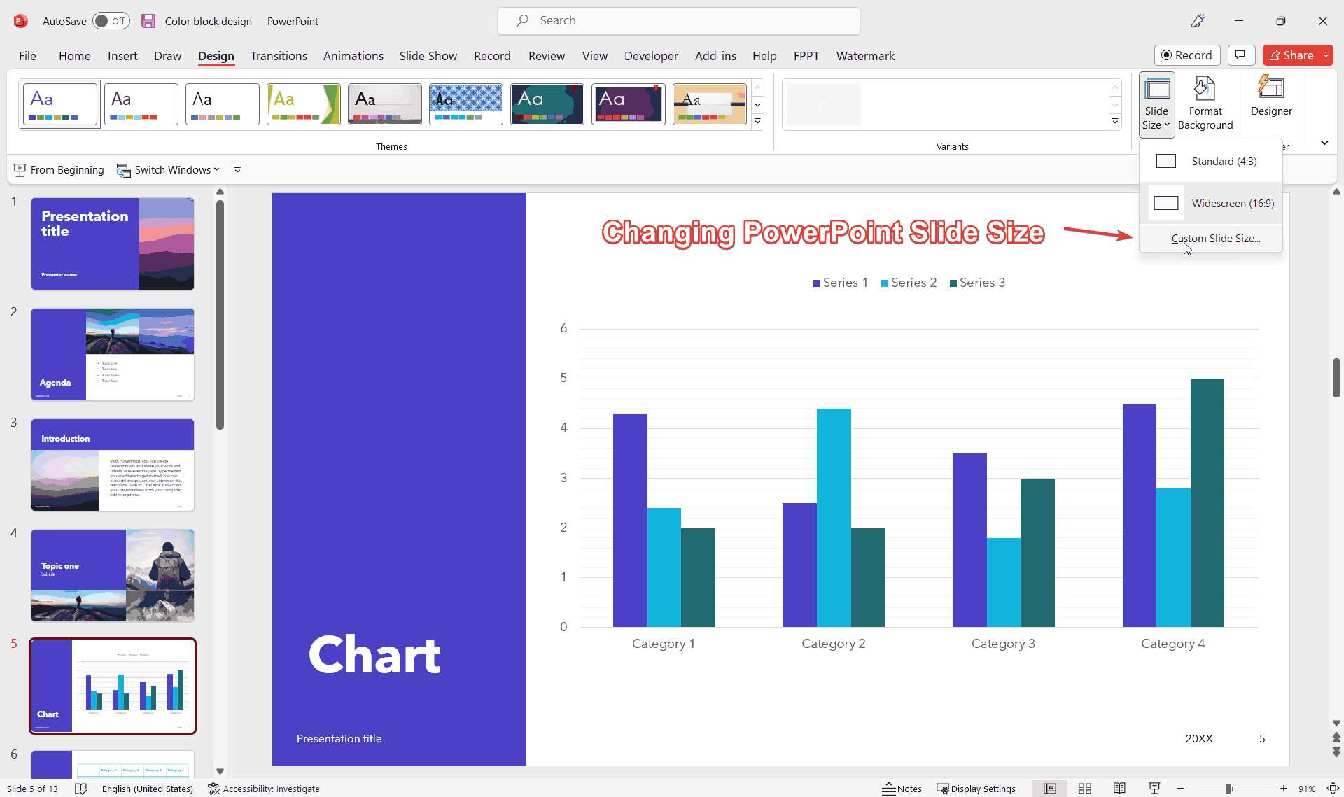 How To Change the Size of a PowerPoint Slide