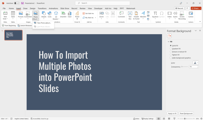 How To Import Multiple Photos into PowerPoint Slides, Easy!