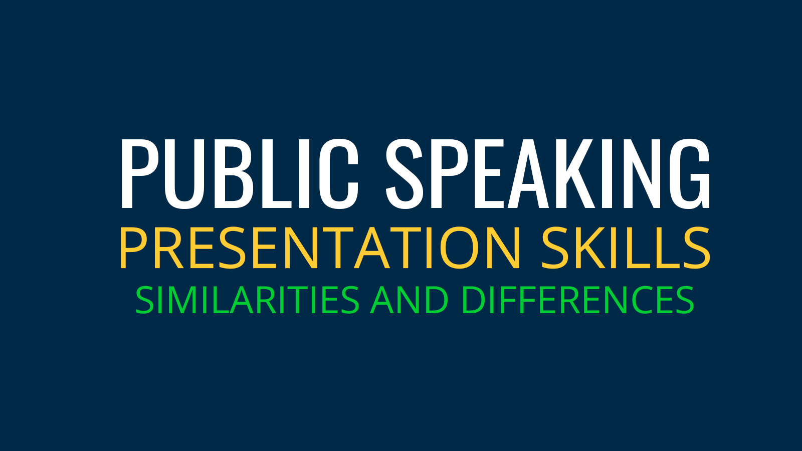 Public Speaking and Presentation Skills: What Are Their Differences?