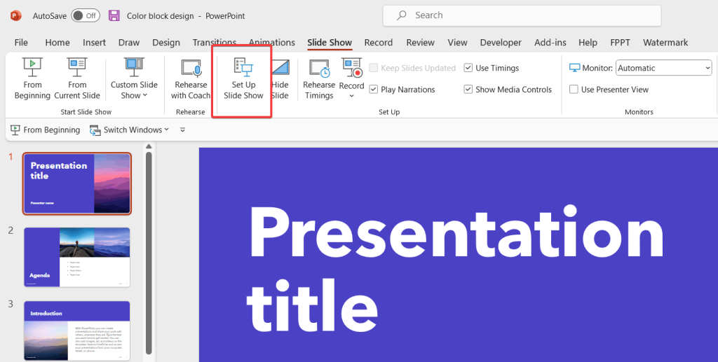 How to Play a PowerPoint Slideshow in a Small Window instead of Full Screen