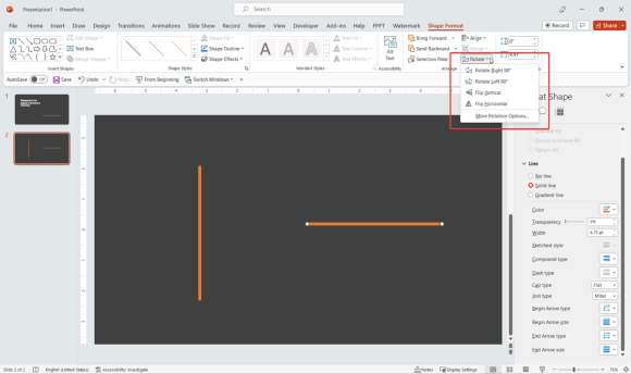 Line Transformation in PowerPoint: Different ways to Change from ...