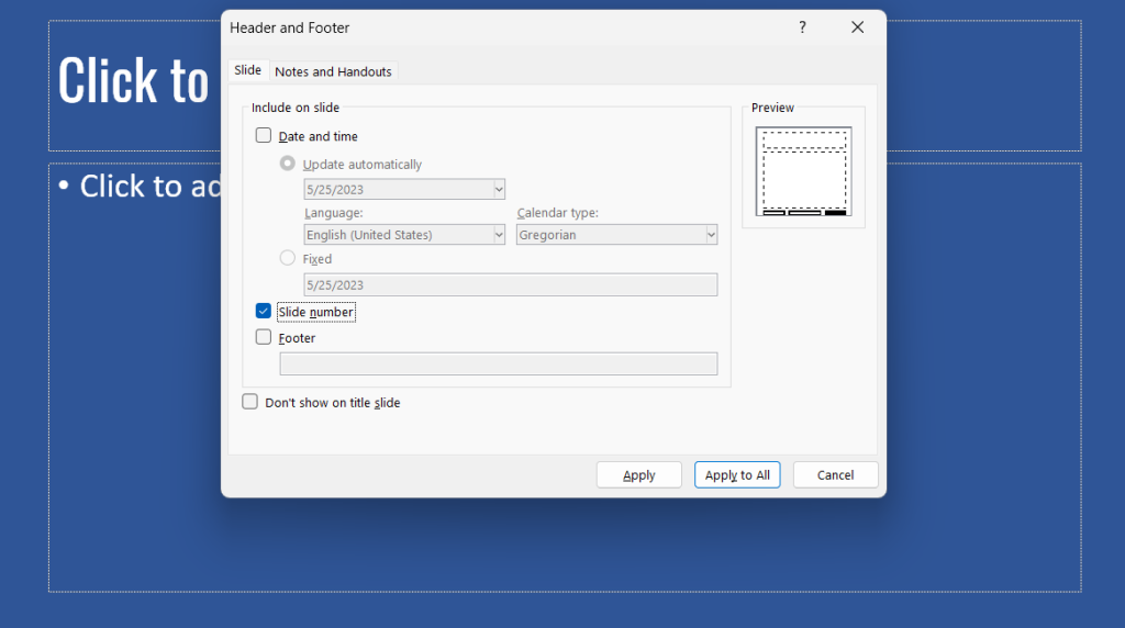 How to Add Slide Numbers to a PowerPoint Template