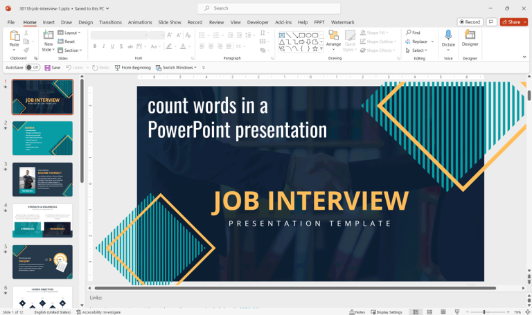 How to Count the Number of Words in a PowerPoint Presentation