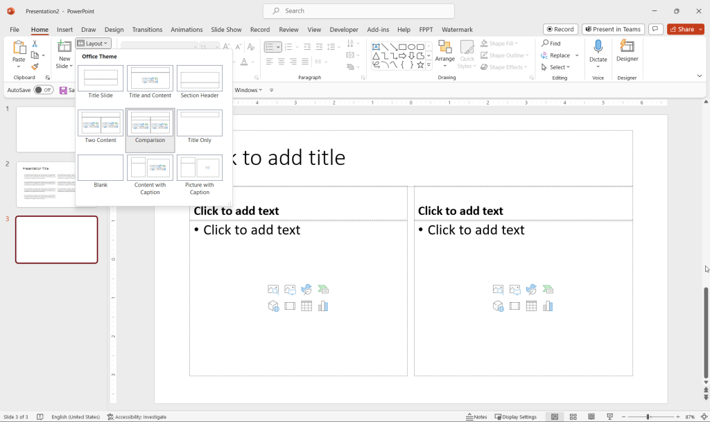 How to Create Text Columns in a PowerPoint Slide
