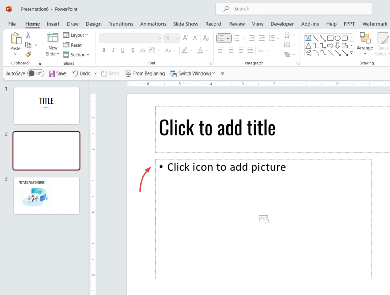 How to Insert a Picture Placeholder in PowerPoint