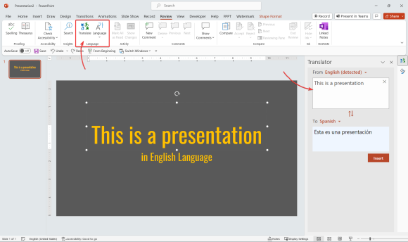 How to translate PowerPoint templates and presentations