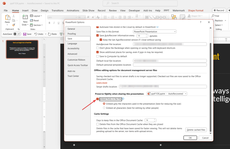 How to Embed Fonts in PowerPoint (with Examples)