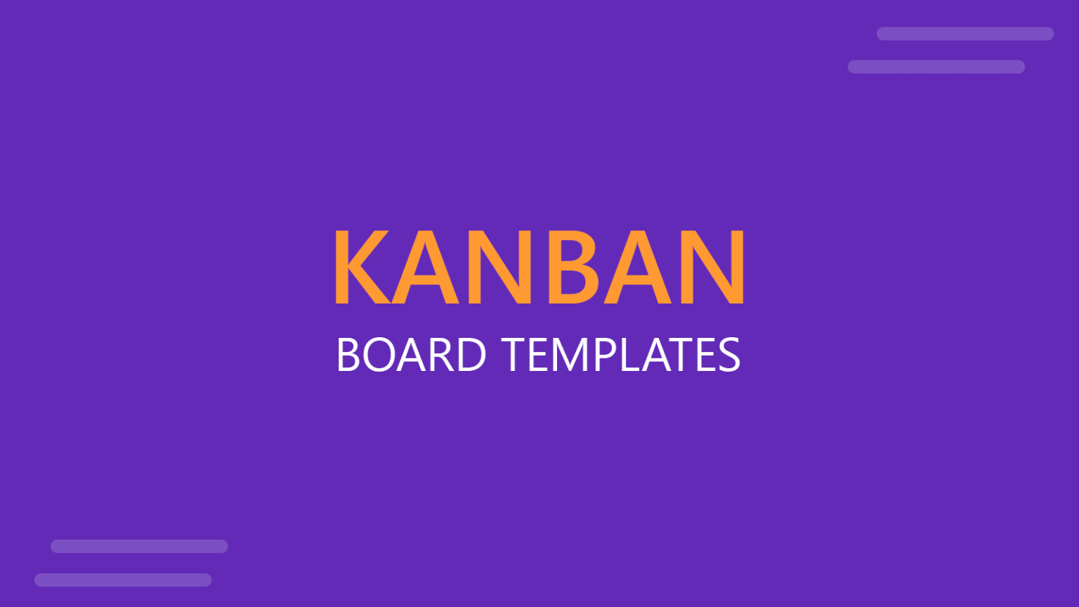 3+ Free Kanban Board Templates for PowerPoint