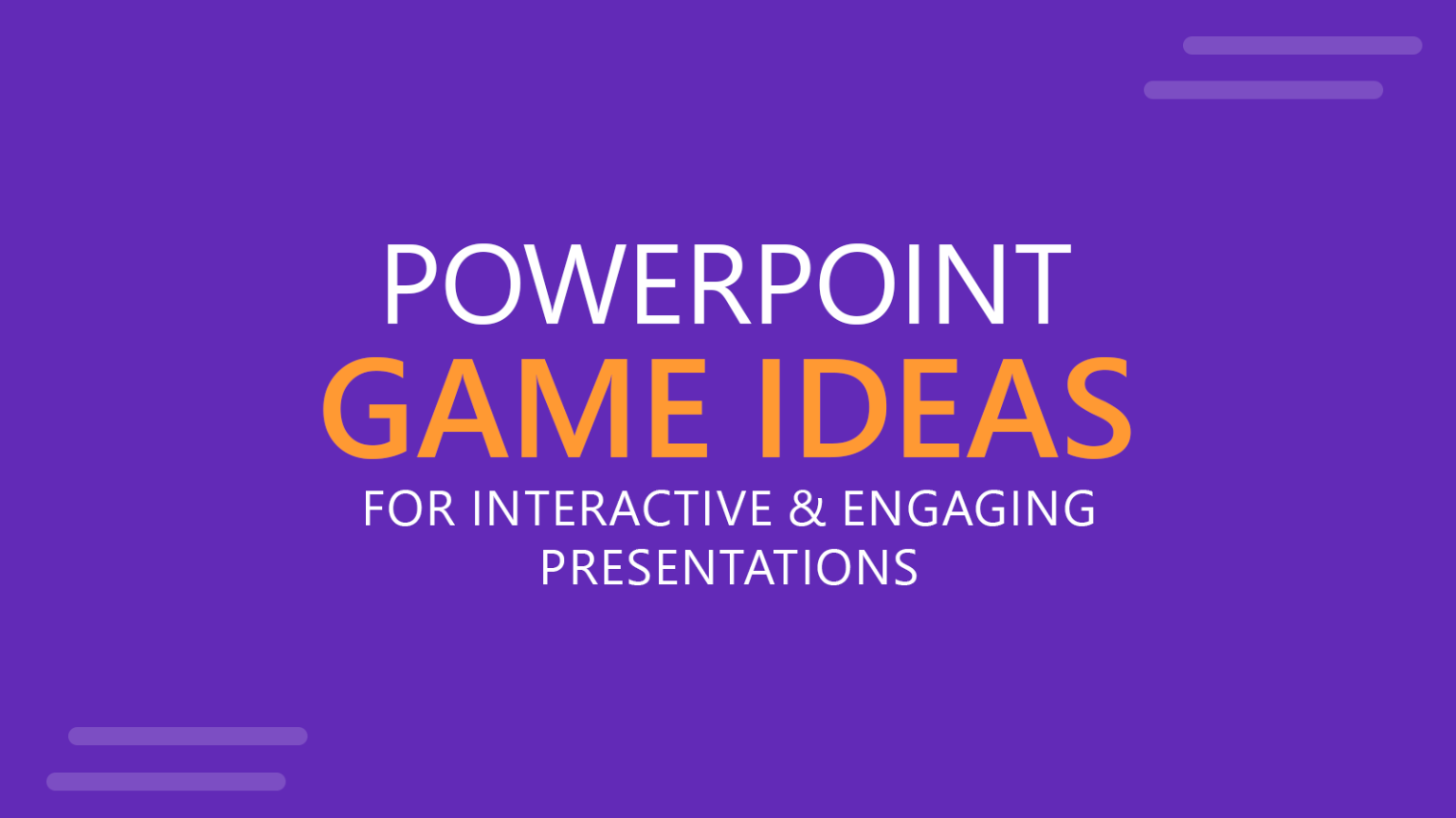 50+ PowerPoint Game Ideas for Interactive Presentations