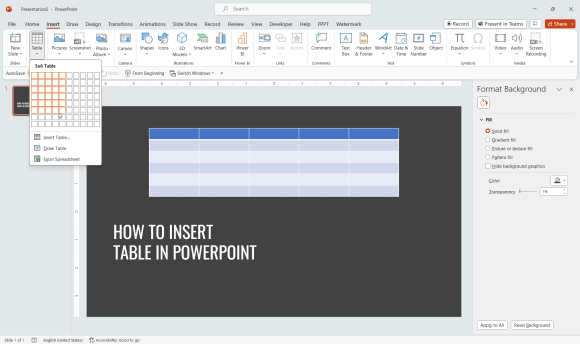Mastering Tables in PowerPoint