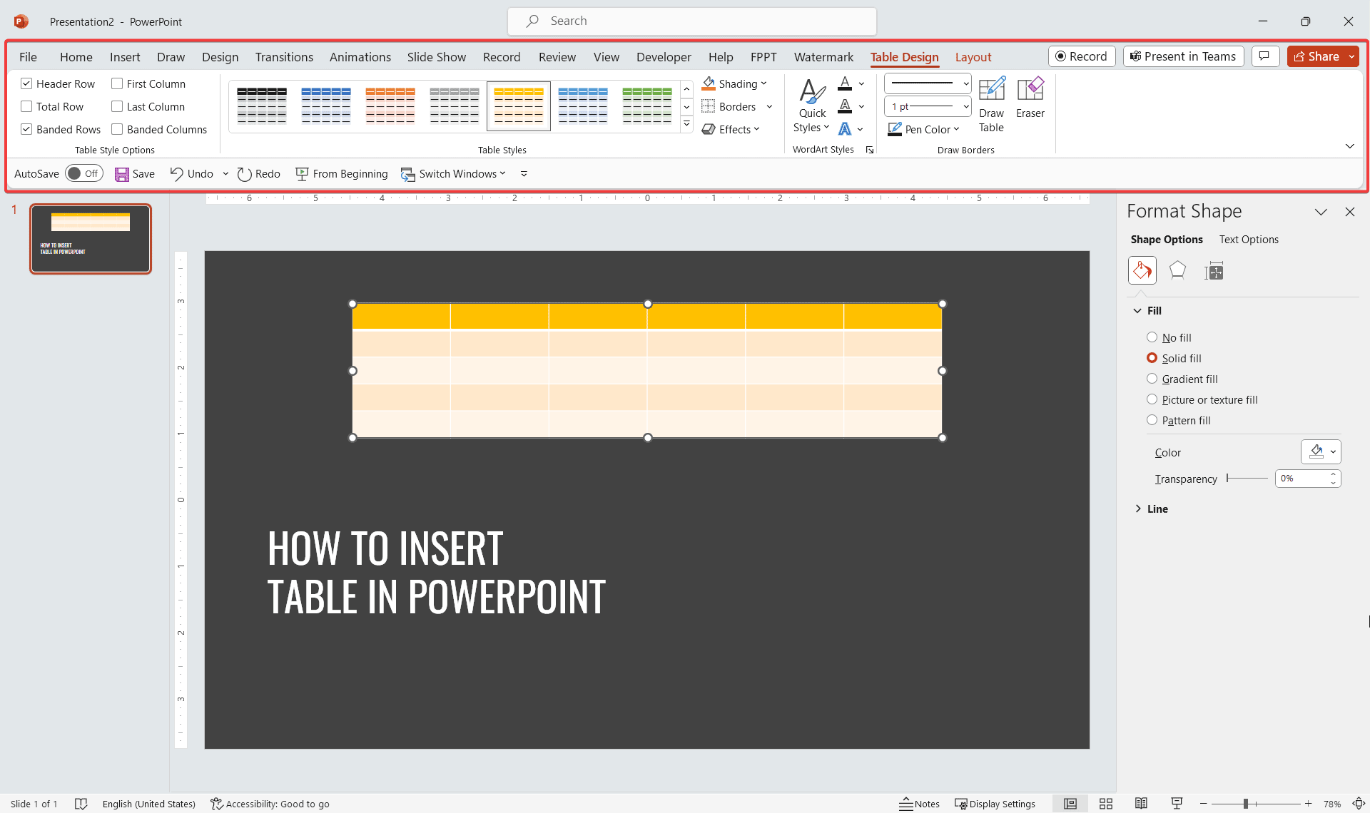 Mastering Tables in PowerPoint