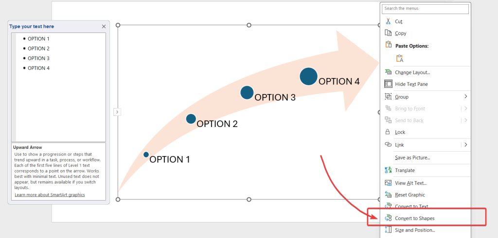 How to Convert SmartArt to Shapes in PowerPoint