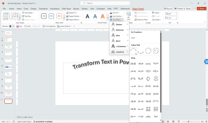 How to Transform Text in PowerPoint