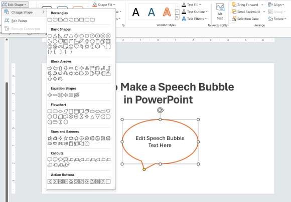 How to Make a Speech Bubble in PowerPoint (Step by Step)