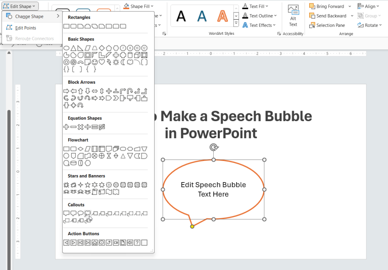 How to Make a Speech Bubble in PowerPoint (Step by Step)
