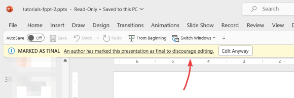 How to Make a PowerPoint Read Only