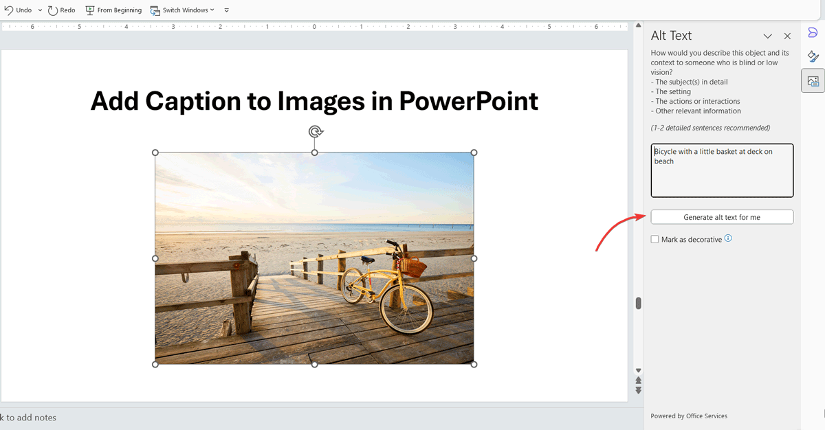 How to Add Captions to Images in PowerPoint