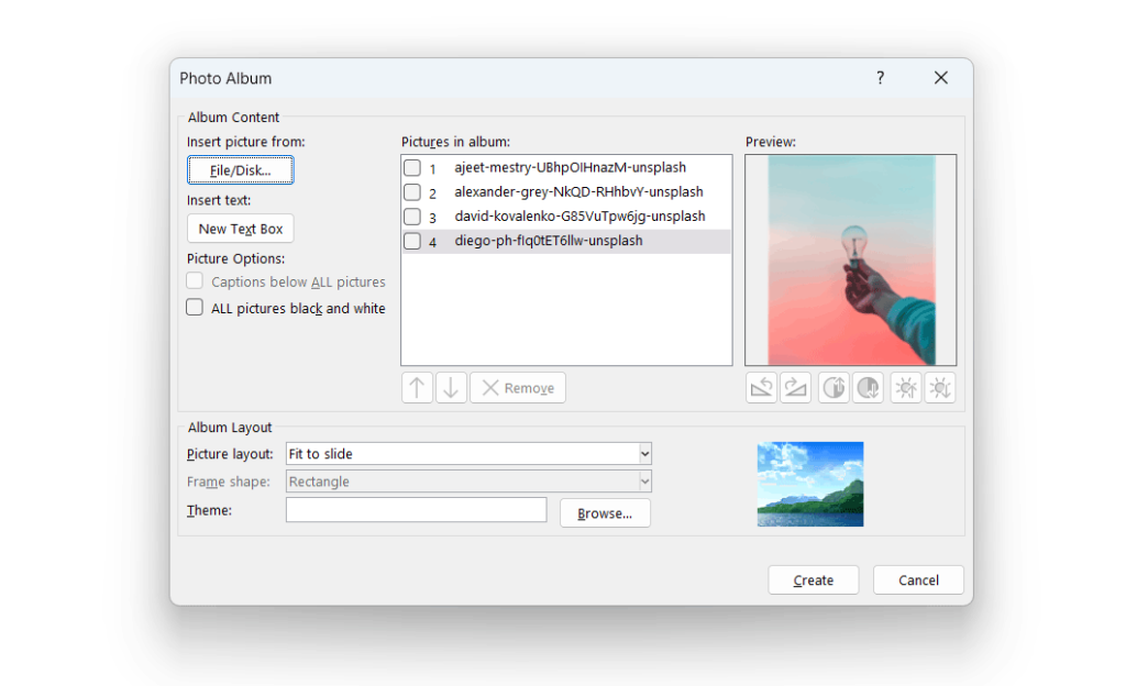 How to Make a Photo Album in PowerPoint