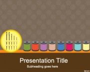 Needle and Thread PowerPoint Template - Free PowerPoint Templates