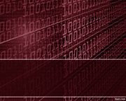 Technology Binary PowerPoint Template - Red - Free PowerPoint Templates