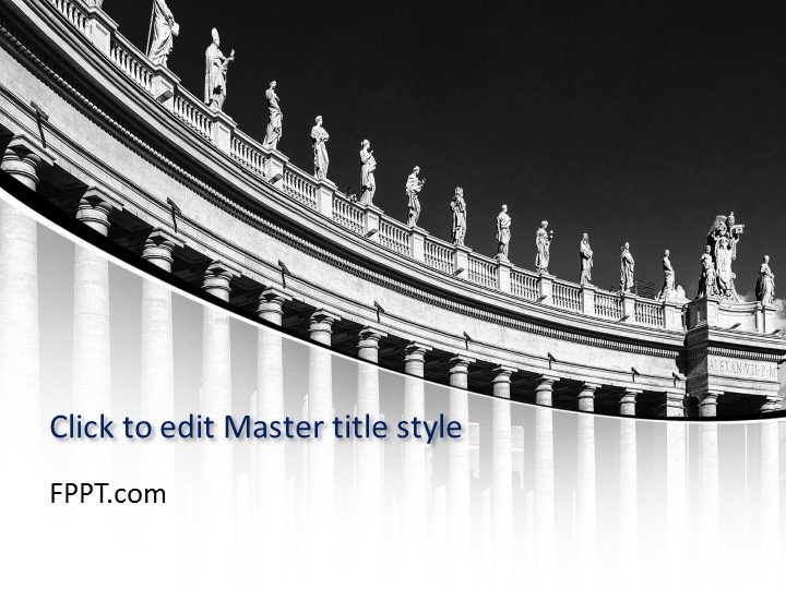 Free Columns Building PowerPoint Template - Free PowerPoint Templates