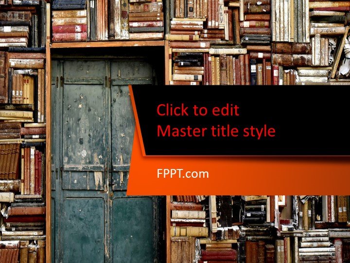 Free Bookshelf PowerPoint Template - Free PowerPoint Templates