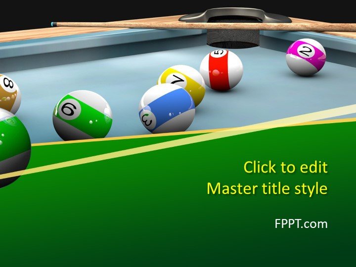 Free Billiard Balls PowerPoint Template - Free PowerPoint Templates
