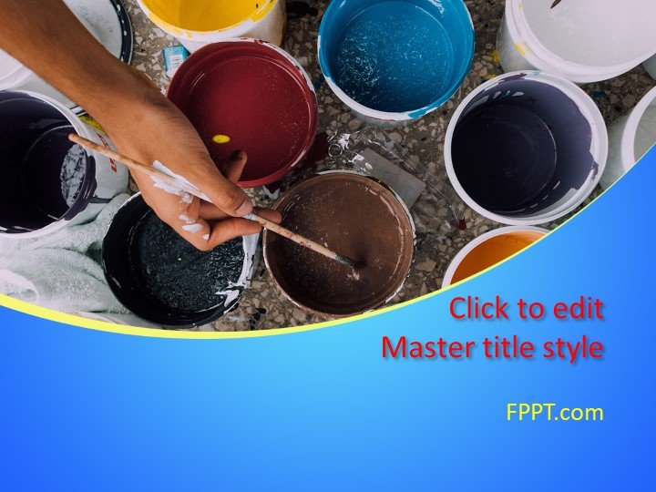 Free Color Markers PowerPoint Template - Free PowerPoint Templates