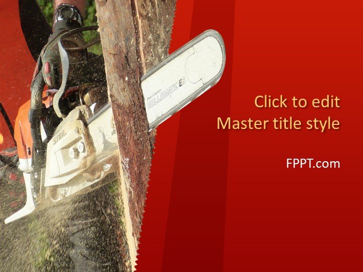 Free Chainsaw PowerPoint Template - Free PowerPoint Templates