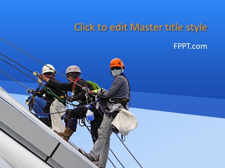 Free Working at Heights PowerPoint Template - Free PowerPoint Templates