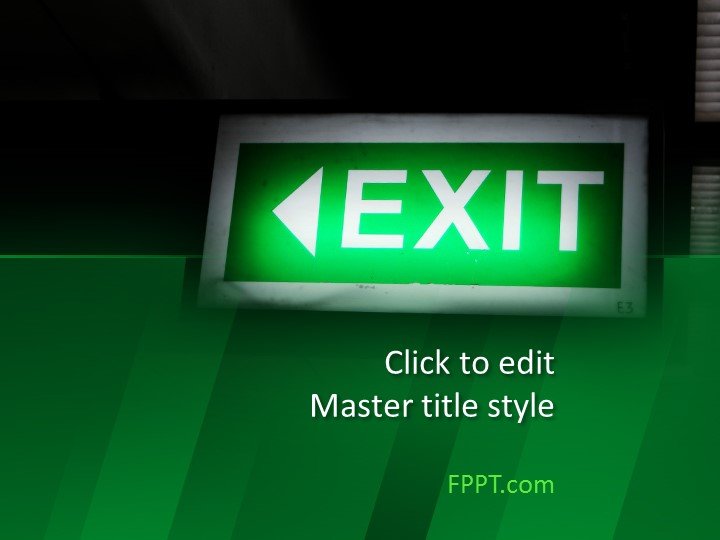 Free Exit PowerPoint Template - Free PowerPoint Templates