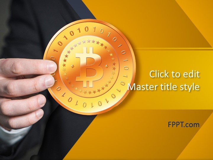 Cryptocurrency Bitcoin PowerPoint Template - Free PowerPoint Templates