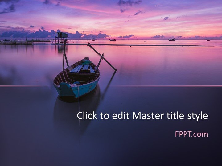 Free Sailing Sunset PowerPoint Template - Free PowerPoint Templates