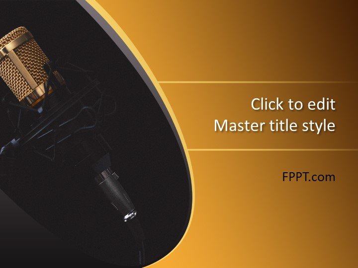Free Microphone PowerPoint Template - Free PowerPoint Templates