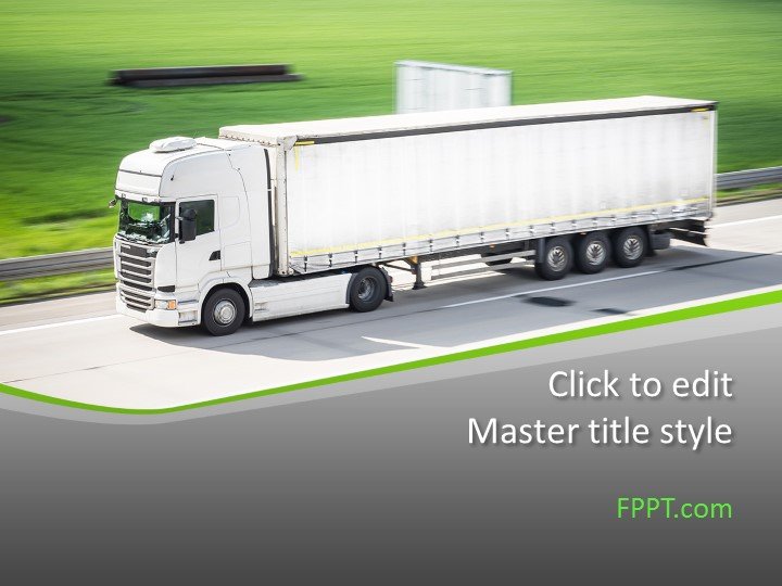 Free Transport Logistics Truck PowerPoint Template - Free PowerPoint ...