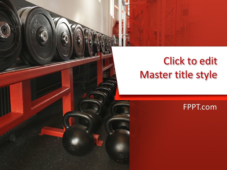 Free Gym Weights PowerPoint Template - Free PowerPoint Templates