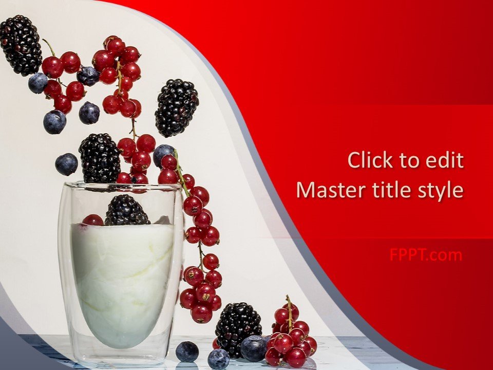 Free Nutritive Yogurt PowerPoint Template - Free PowerPoint Templates