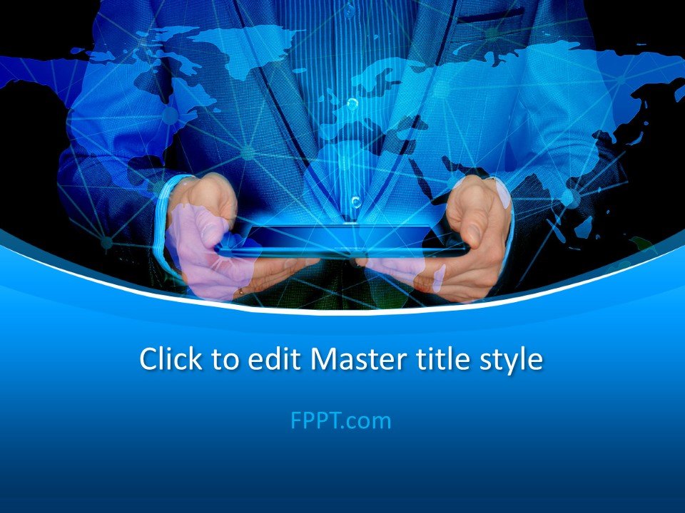 Free Global Business Man PowerPoint Template Free Global Business Man PowerPoint Template