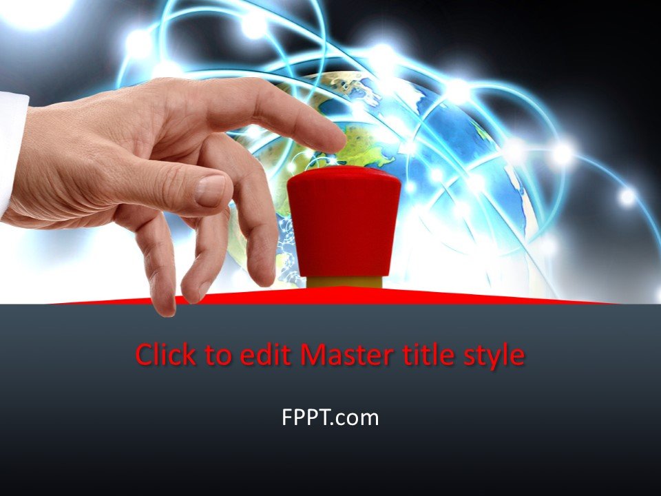 Free Red Button PowerPoint Template - Free PowerPoint Templates