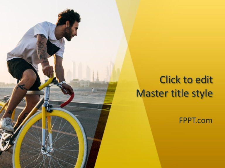 Free City Cycling PowerPoint Template - Free PowerPoint Templates