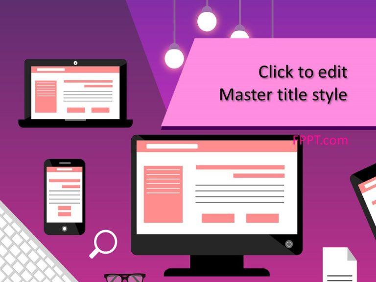 Free Computer Illustration PowerPoint Template - Free PowerPoint Templates
