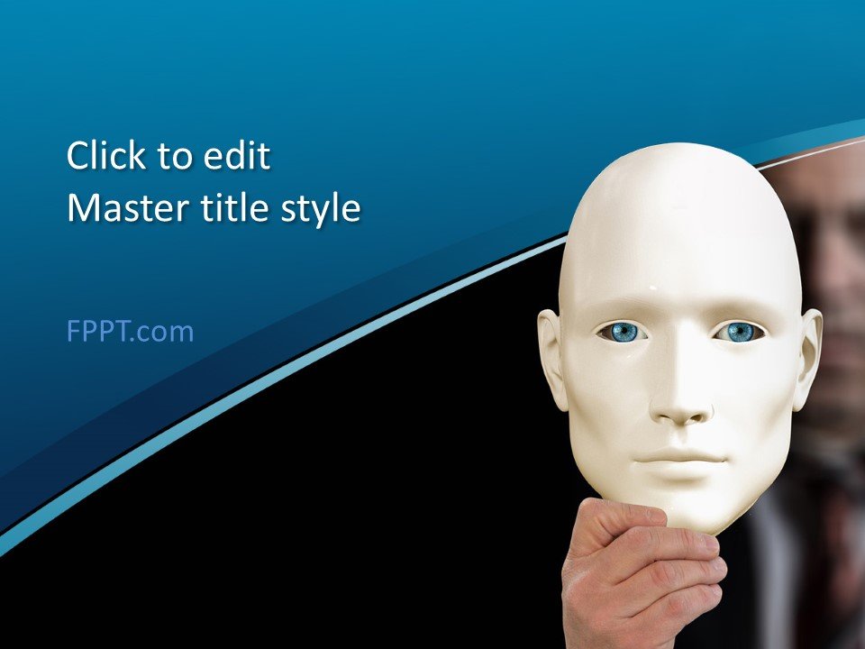 Free White Mask PowerPoint Template - Free PowerPoint Templates