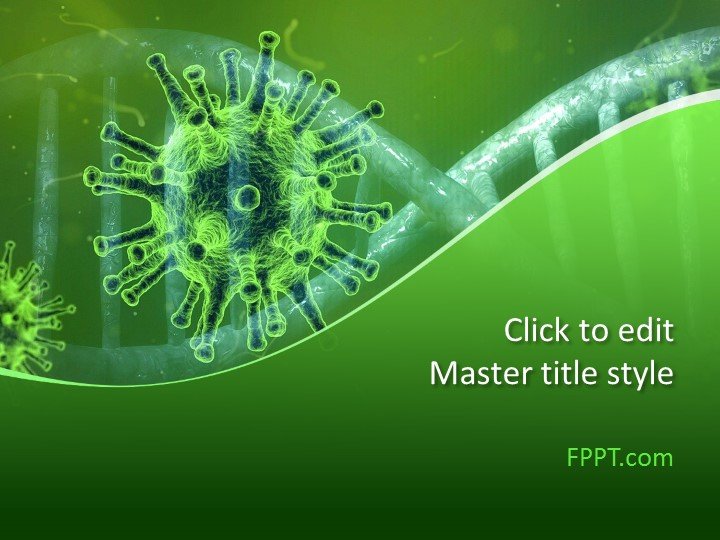 Free Green Virus PowerPoint Template - Free PowerPoint Templates