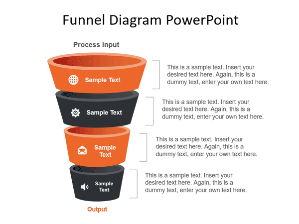 Free 4 Level Horizontal Funnel PowerPoint Template - Free PowerPoint ...