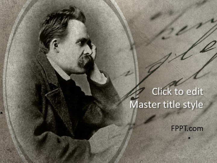 Free Friedrich Nietzsche PowerPoint Template - Free PowerPoint Templates