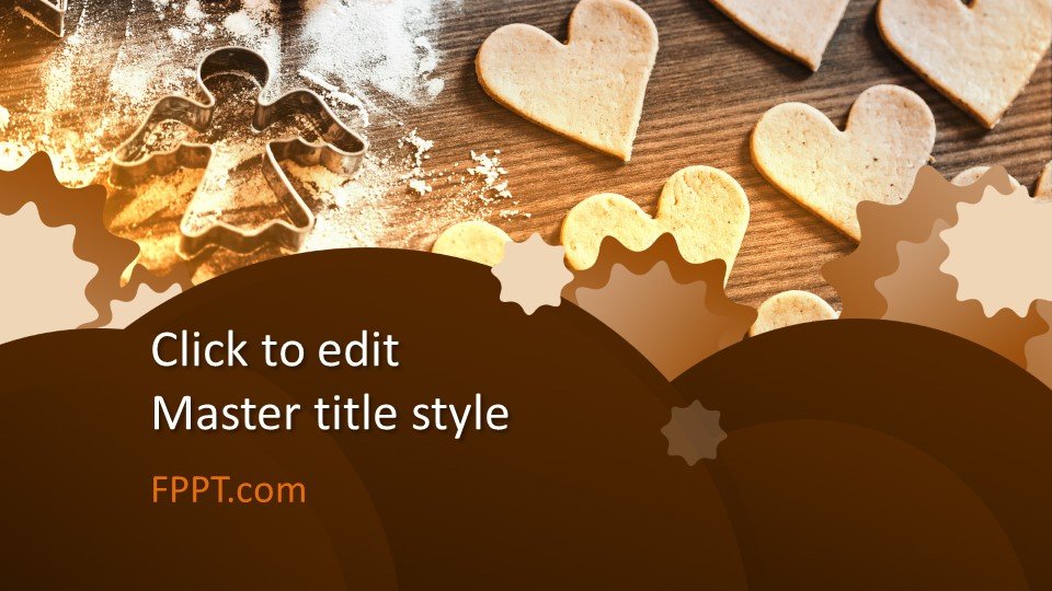 Free Brown Christmas Cookies PowerPoint Template - Free PowerPoint ...